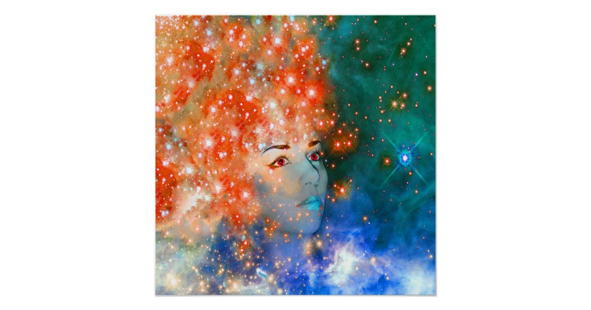 Red Galaxy Poster | Zazzle