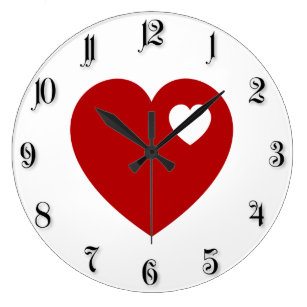 Heart Shaped Wall Clocks | Zazzle UK