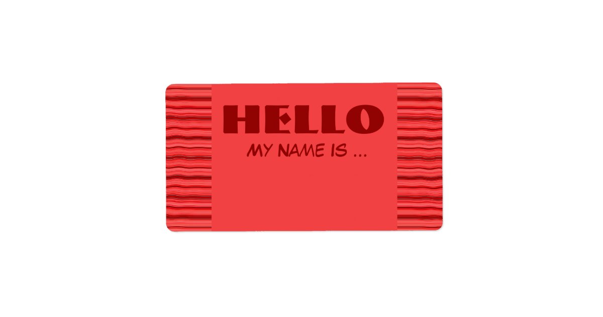 red name badge | Zazzle