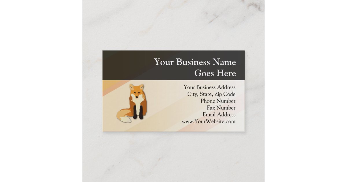 Red Orange Fox Business Card | Zazzle