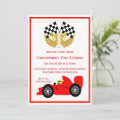 Red Racing Car Birthday Party Invitation | Zazzle