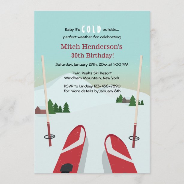 Ski Invitations | Zazzle UK