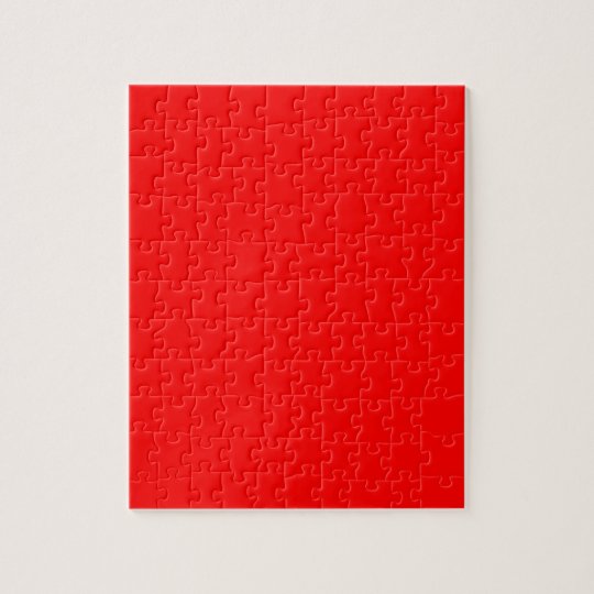 Red Solid Colour Jigsaw Puzzle | Zazzle.co.uk