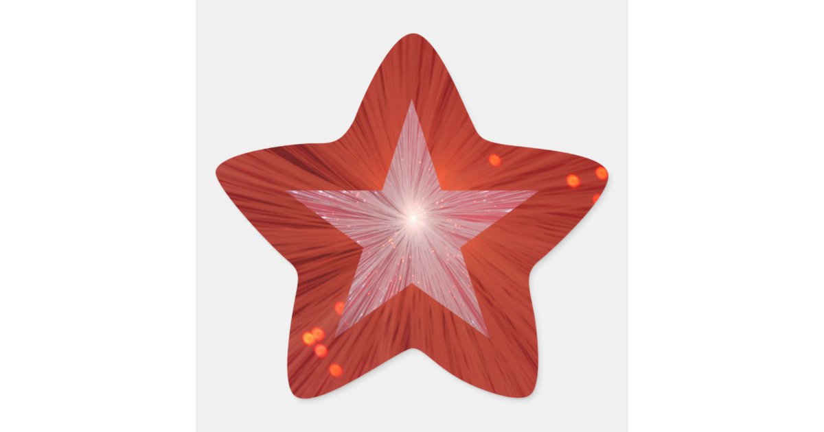 Red Star sticker star shape | Zazzle