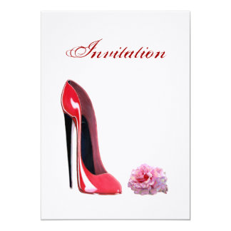 Red Stiletto Shoe Cards & Invitations | Zazzle.co.uk