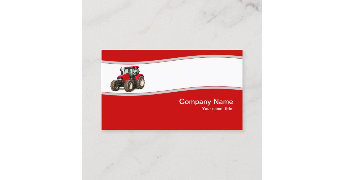 Red Tractor - Farm Supply Business Card | Zazzle