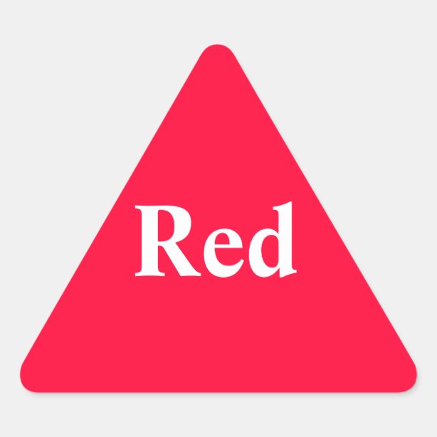 Red Triangle Stickers & Labels | Zazzle UK