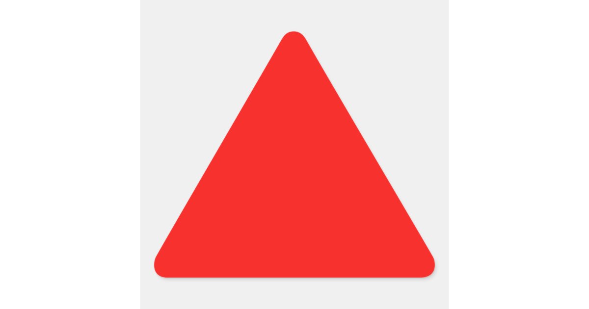 Red Triangle Sticker | Zazzle