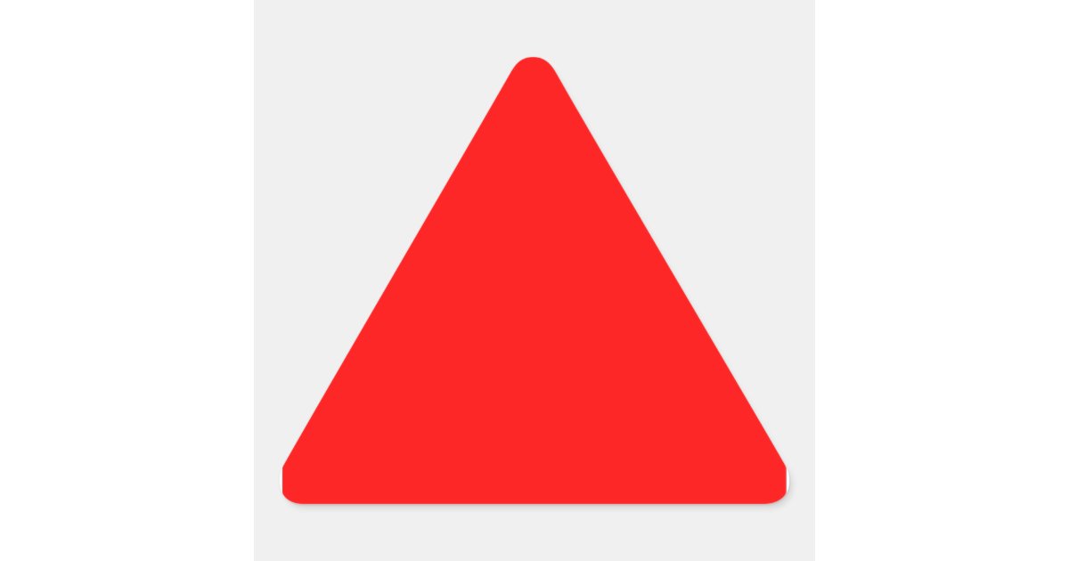 Red Triangle Sticker | Zazzle