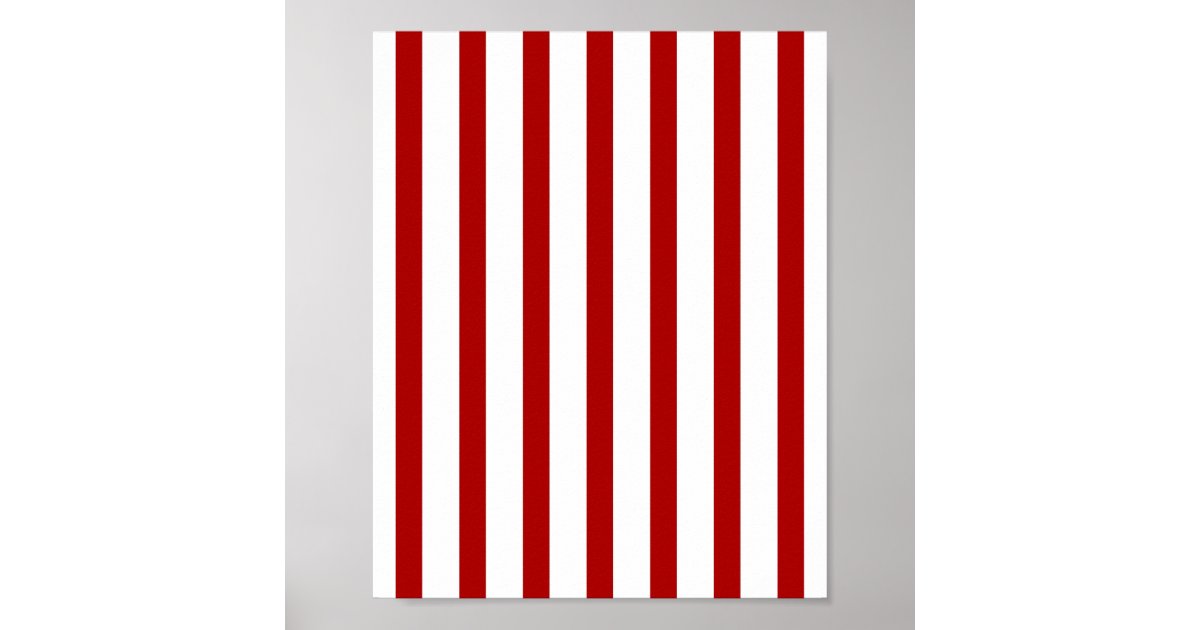 Red Vertical Stripes - Red and White Striped Poster | Zazzle