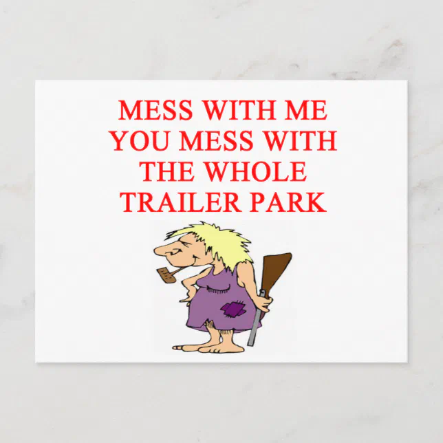 redneck hillbilly joke postcard | Zazzle