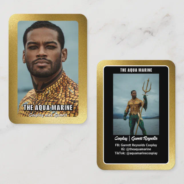 Reflections Gold Cosplay Coscard Business Card | Zazzle