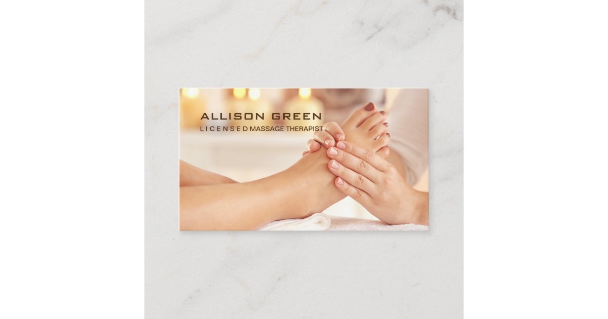 Reflexology Acupressure Foot Massage therapist Business Card | Zazzle