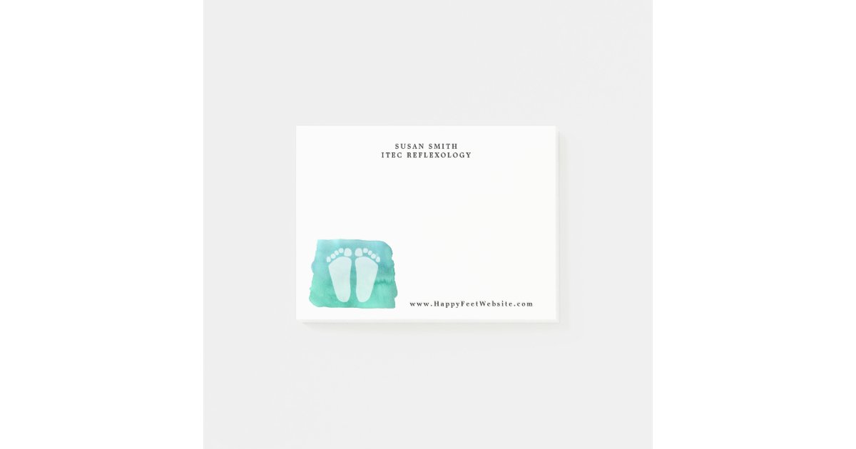 reflexology feet logo post it notes podiatry | Zazzle