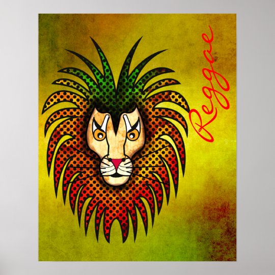 Reggae Lion Poster | Zazzle.co.uk