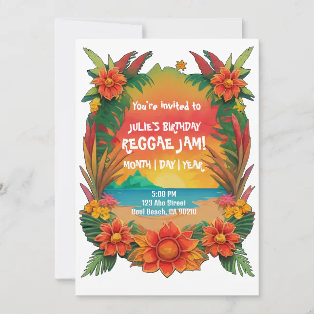 Reggae Party Invitation | Zazzle