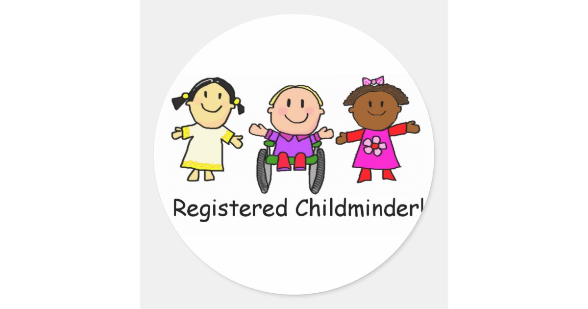 Registered Childminder Classic Round Sticker | Zazzle