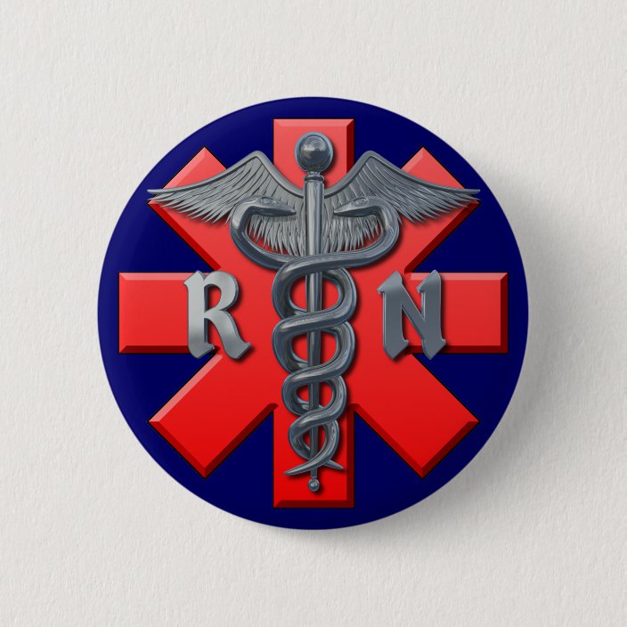 Registered Nurse Symbol 6 Cm Round Badge | Zazzle.co.uk