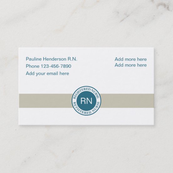 Registered Nurses Business Cards | Zazzle UK