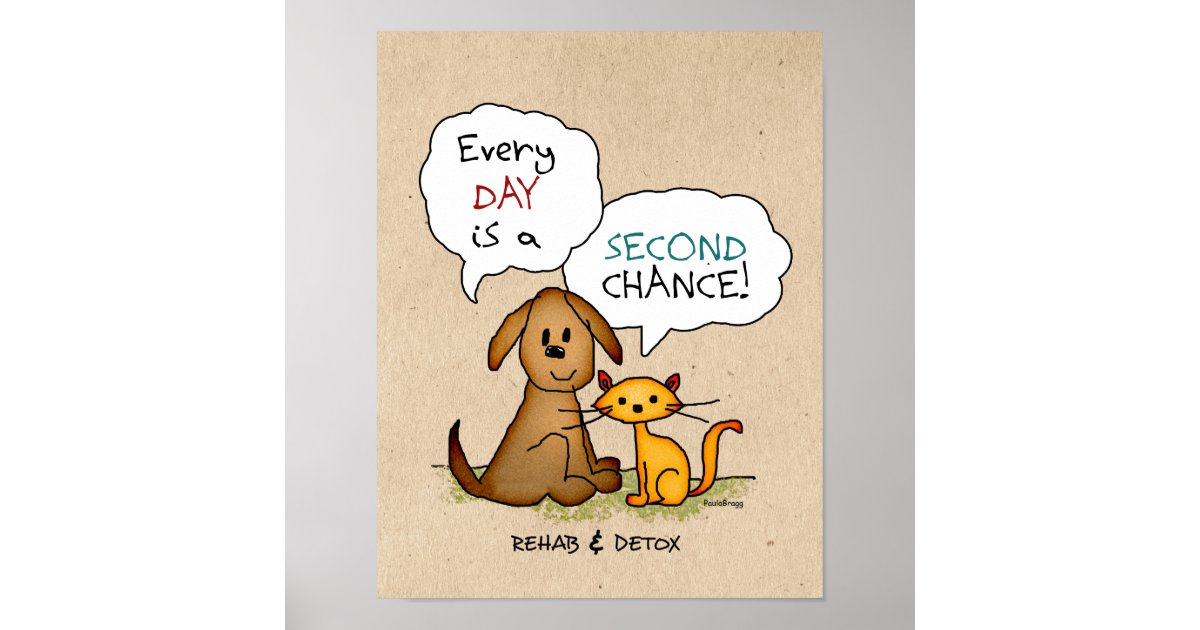 Rehab & Detox Cartoon: Recovery Sobriety DrugFree Poster | Zazzle