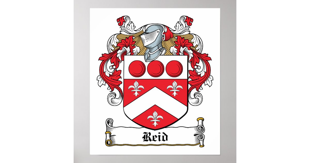 Reid Family Crest Poster | Zazzle.co.uk
