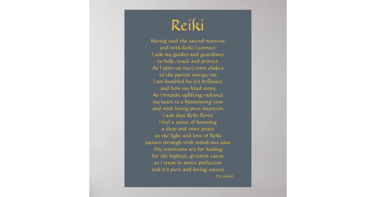 'Reiki Connection' poem art Poster | Zazzle