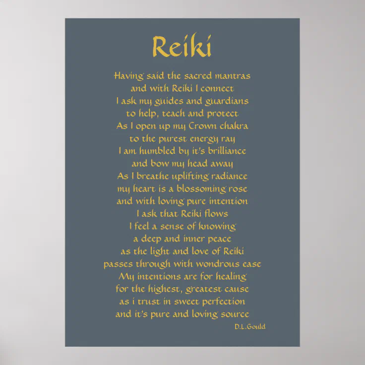 'Reiki Connection' poem art Poster | Zazzle