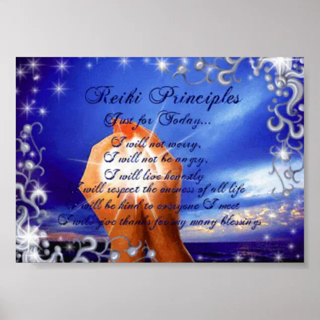 Reiki Principles Poster | Zazzle