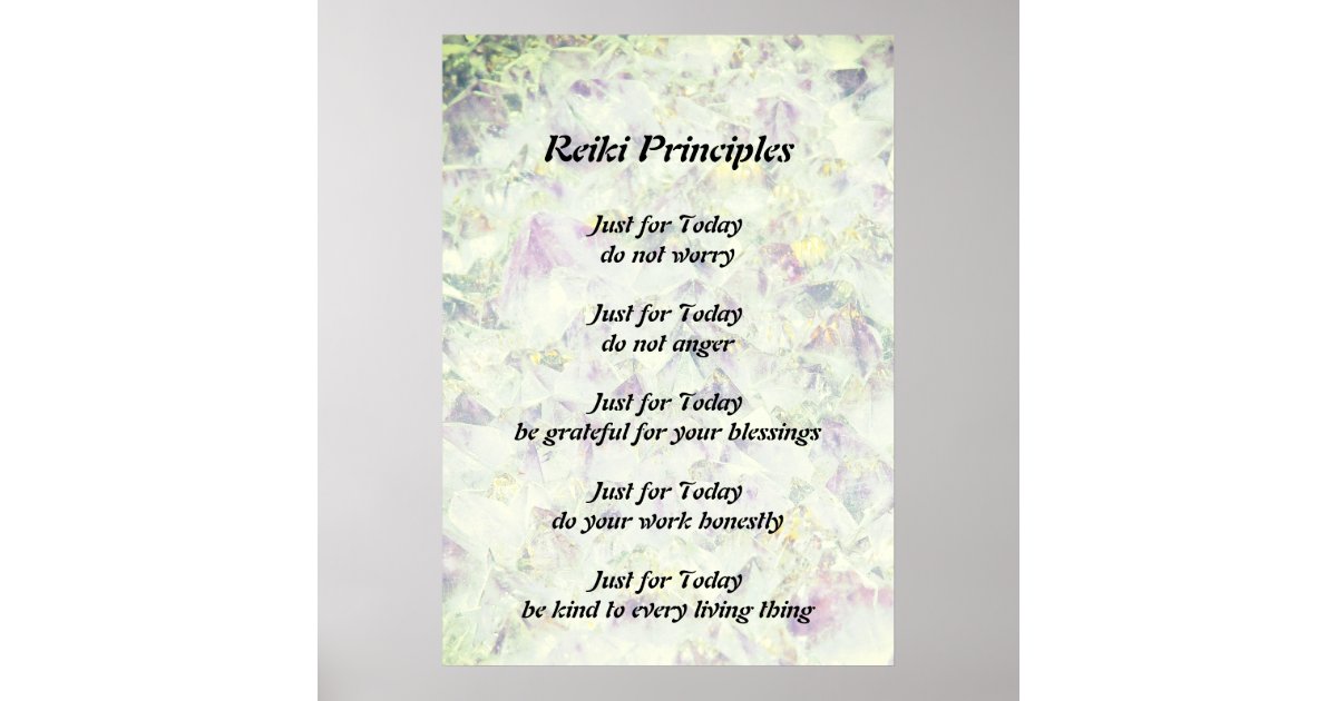Reiki Principles Poster | Zazzle
