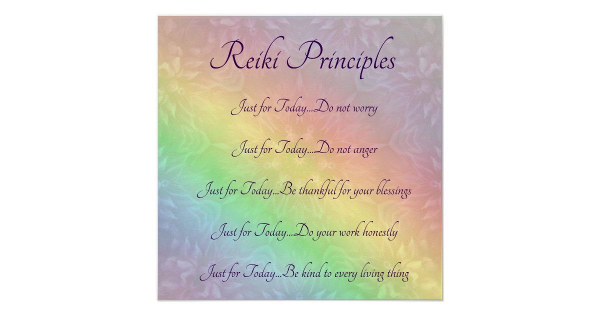 Reiki Principles Poster | Zazzle