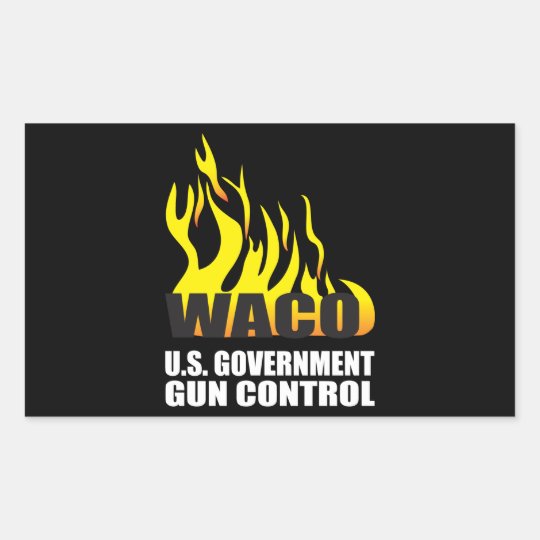 Remember Waco Rectangular Sticker | Zazzle.co.uk