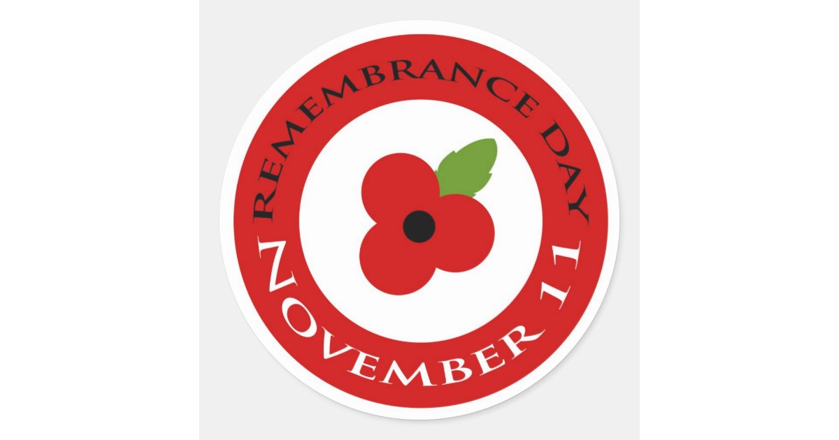 Remembrance Day - Sticker | Zazzle
