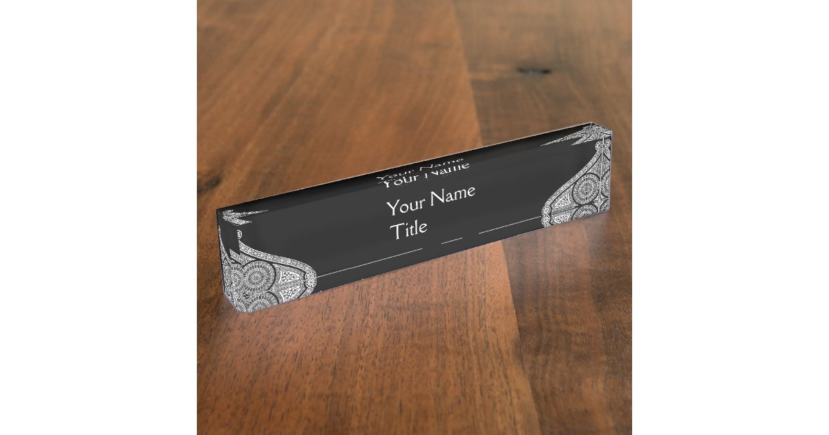 RENAISSANCE ARCHITECT,Architecture,Black White Nameplate | Zazzle