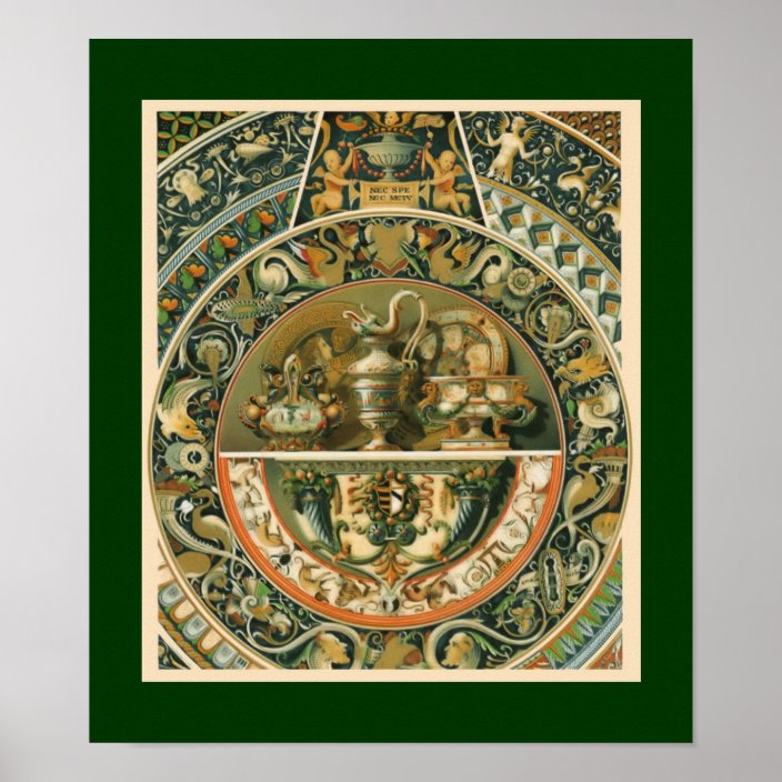Renaissance Design Vintage Art Poster | Zazzle.co.uk