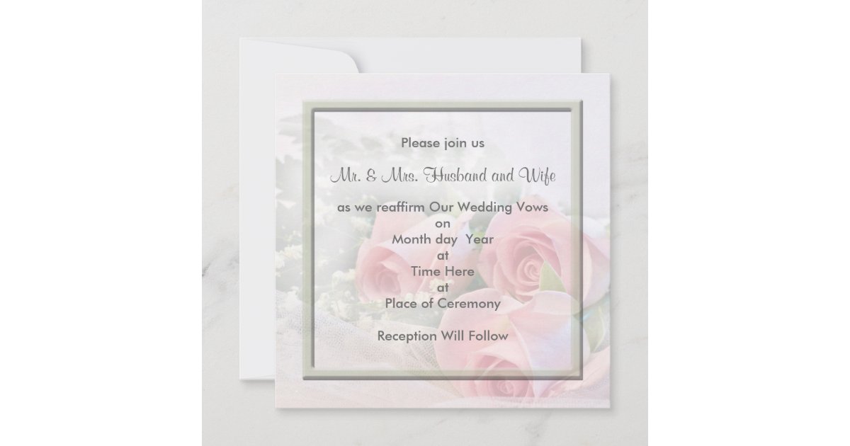Renewing Wedding Vows Invitations | Zazzle