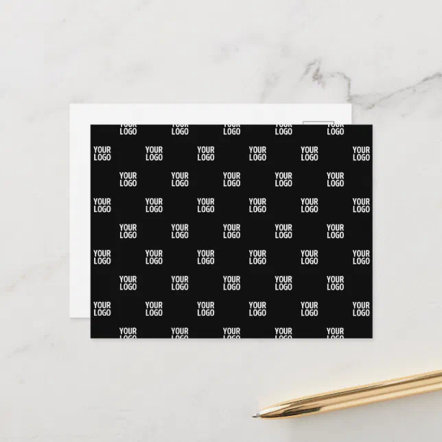 Repeating Image, Design or Company Business Logo Postcard | Zazzle