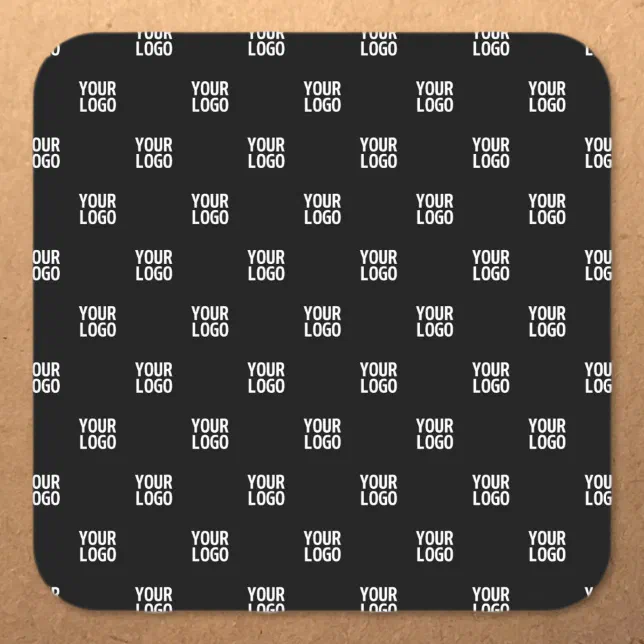 Repeating Image, Design or Company Business Logo Square Sticker | Zazzle