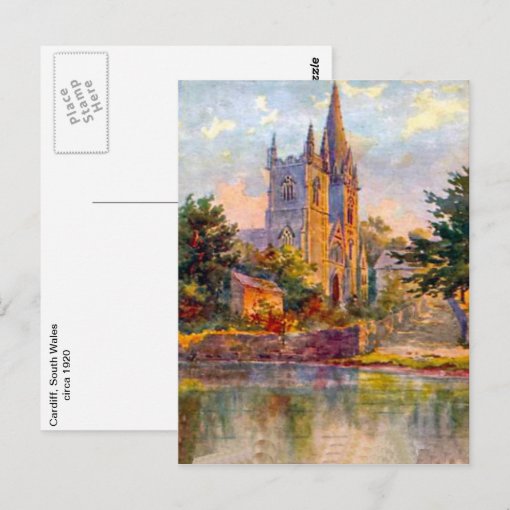 Replica Vintage Image, Cardiff, Llandaff Cathedral Postcard | Zazzle