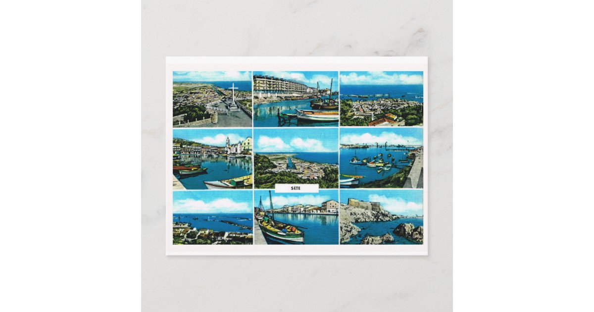 Replica vintage, Sete, South of France Postcard | Zazzle