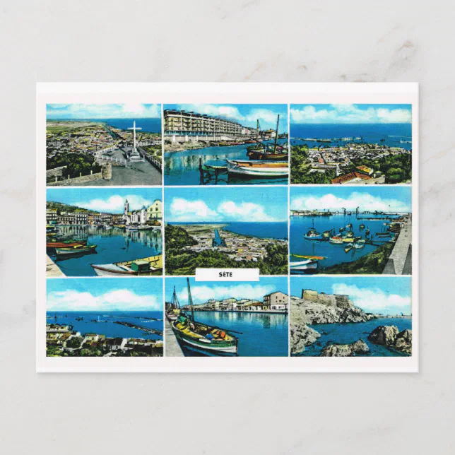 Replica vintage, Sete, South of France Postcard | Zazzle