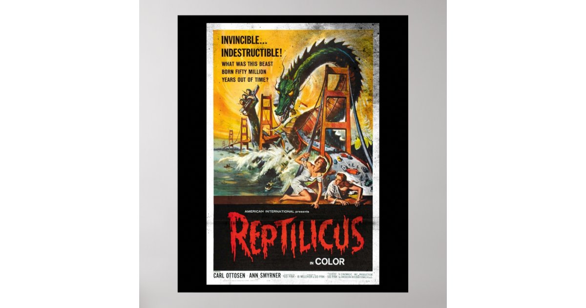 Reptilicus Monster Vintage Movie Poster | Zazzle