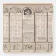 Republican calendar, 1794 square sticker | Zazzle