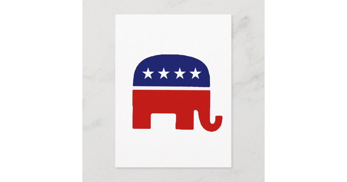 Republican Elephant / GOP Elephant Postcard | Zazzle