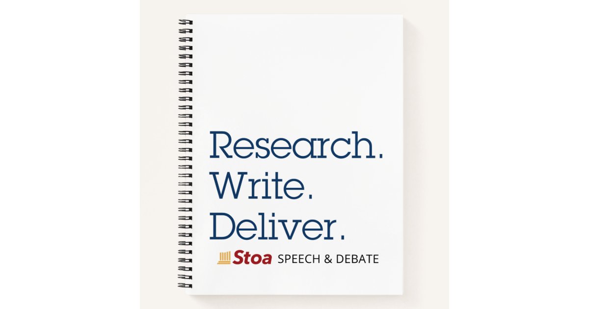 Research Write Deliver Stoa Speech Debate Notebook | Zazzle
