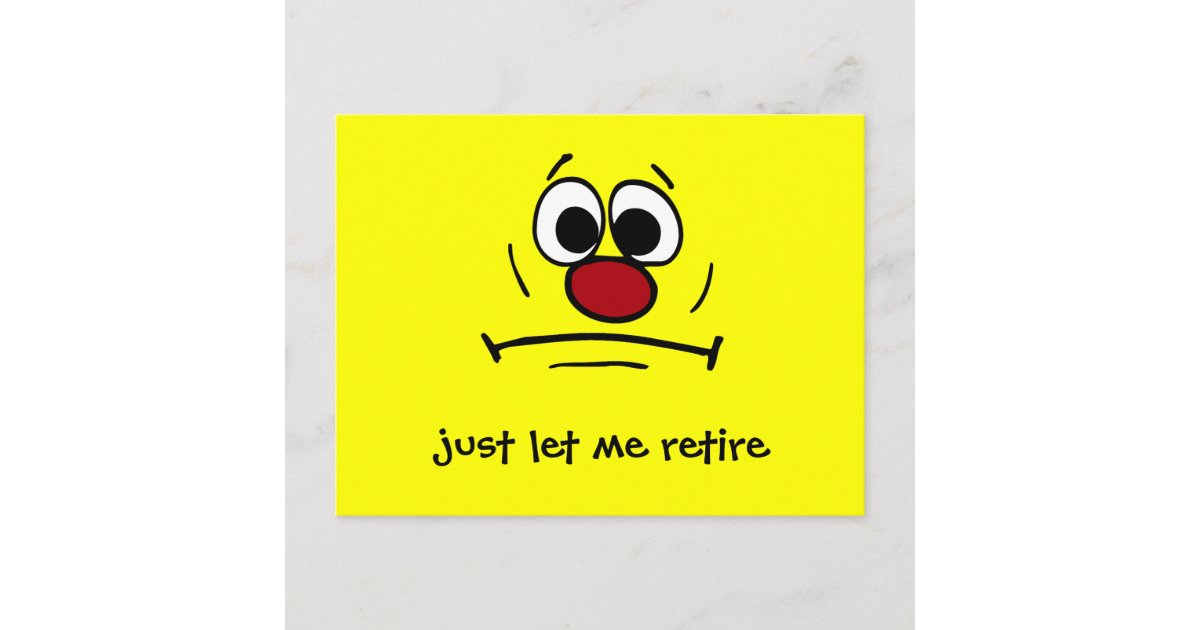 Resigned Face Grumpey Postcard | Zazzle
