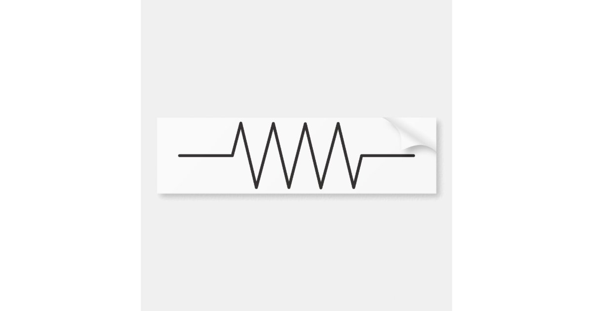Resistor Symbol Bumper Sticker | Zazzle