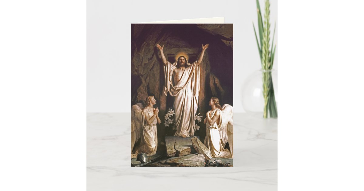 Resurrection of Christ Fine Art Easter Religious Holiday Card | Zazzle