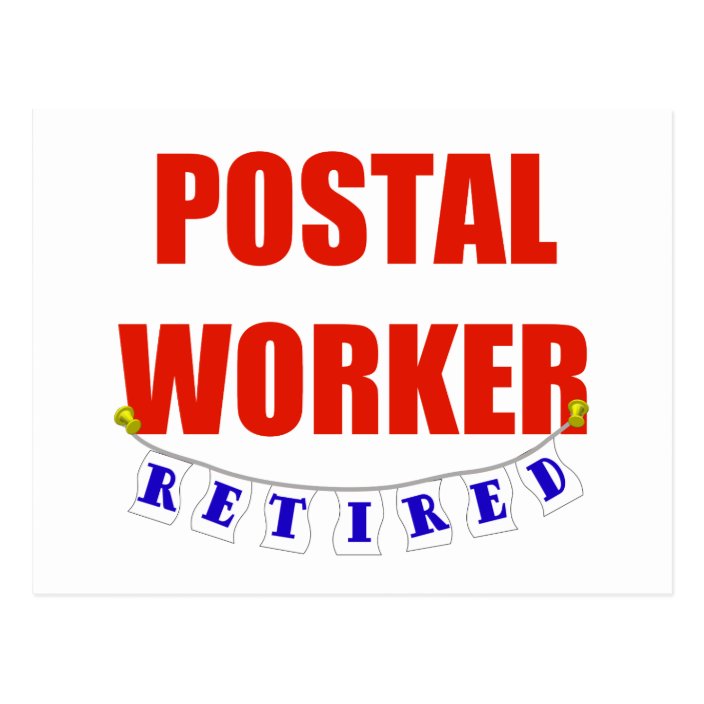 RETIRED POSTAL WORKER POSTCARD | Zazzle.co.uk