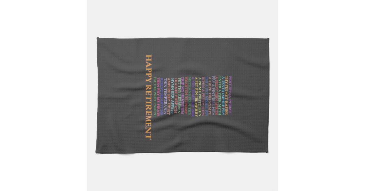 Retirement Anagram towel | Zazzle