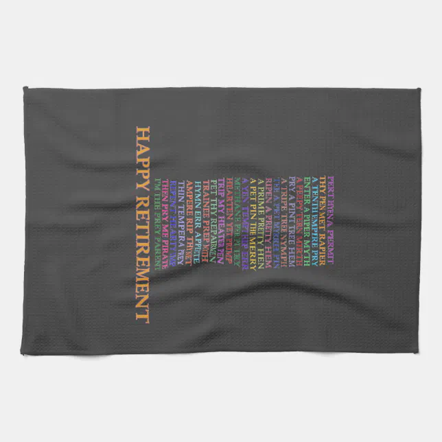 Retirement Anagram towel | Zazzle